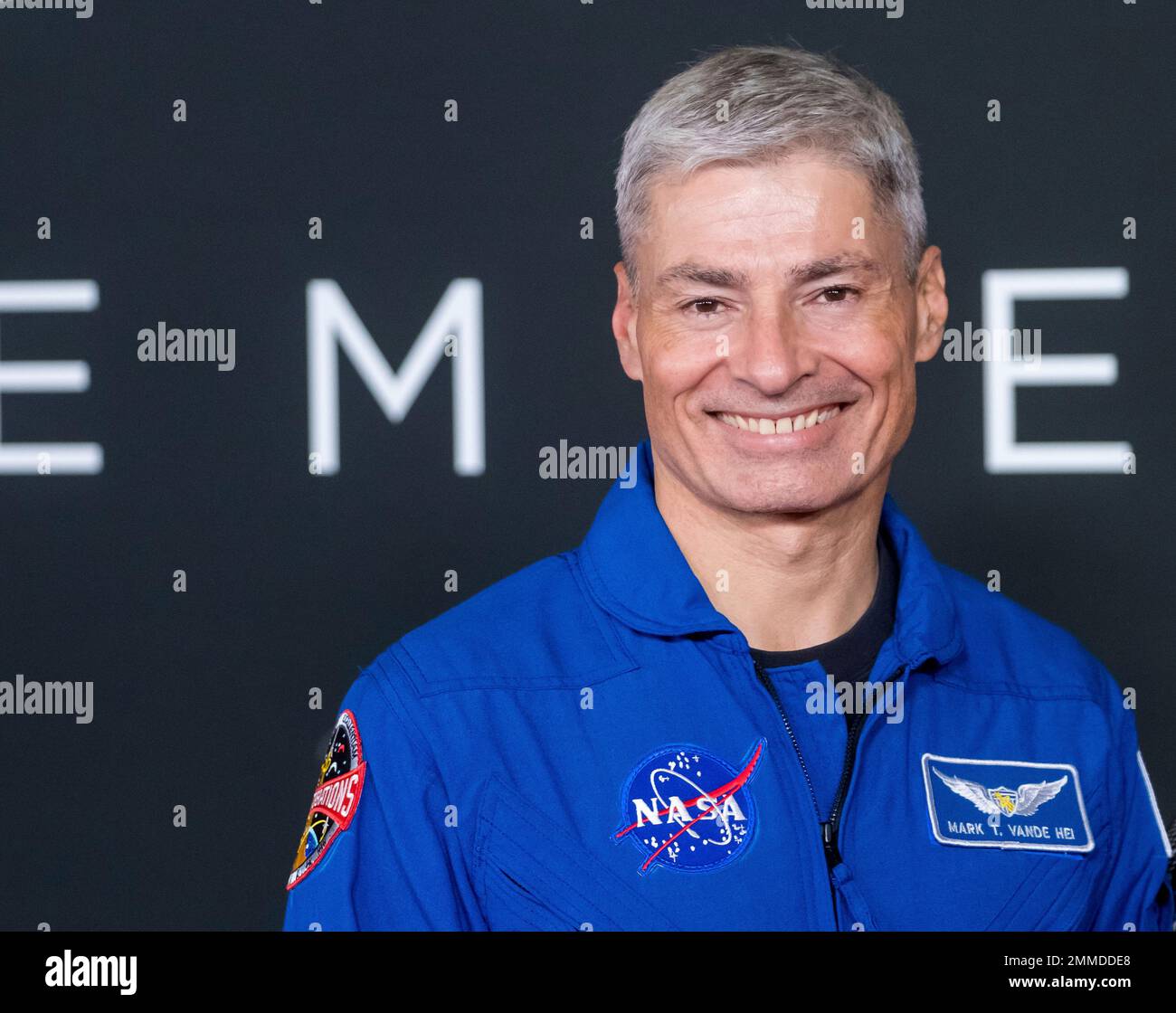Mark T. Vande Hei attends the "First Man" premiere at the National Air ...