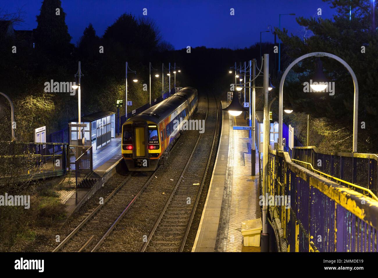 East Midlands Railway class 158 DMU 158858 at Kirkby In Ashfield ...