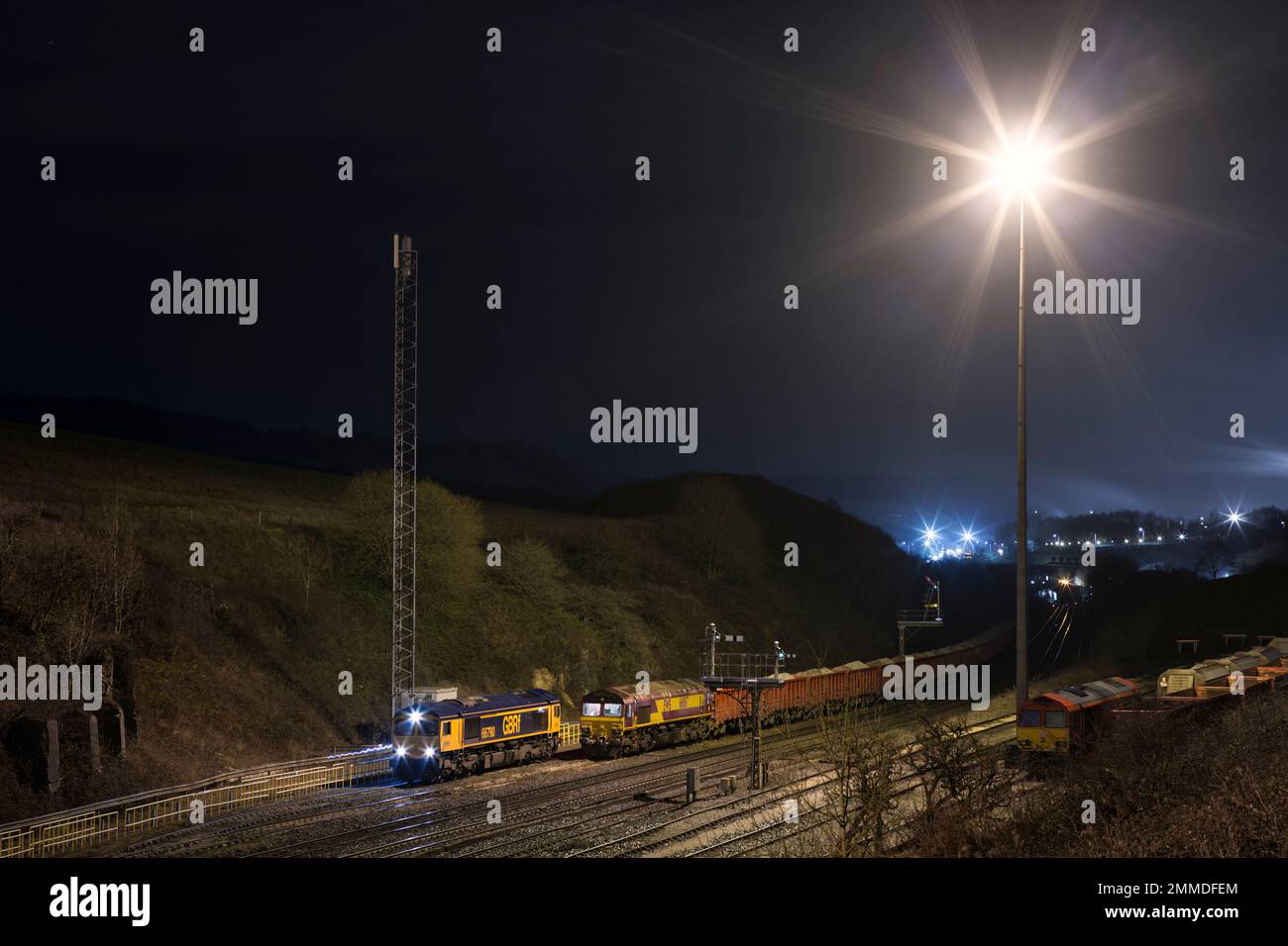 Gb Rail Freight And Db Cargo Rail Class 66 Locomotives With Freight
