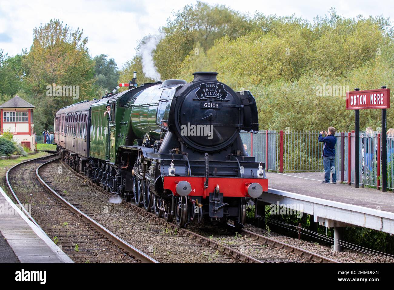 60103 Flying Scotsman at work on the Nene Valley Railway Stock Photo ...