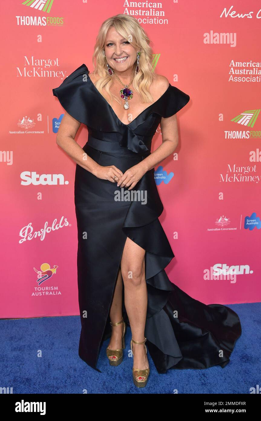 Angela Bishop arrives at the G'Day USA Arts Gala on Saturday, Jan. 28 ...