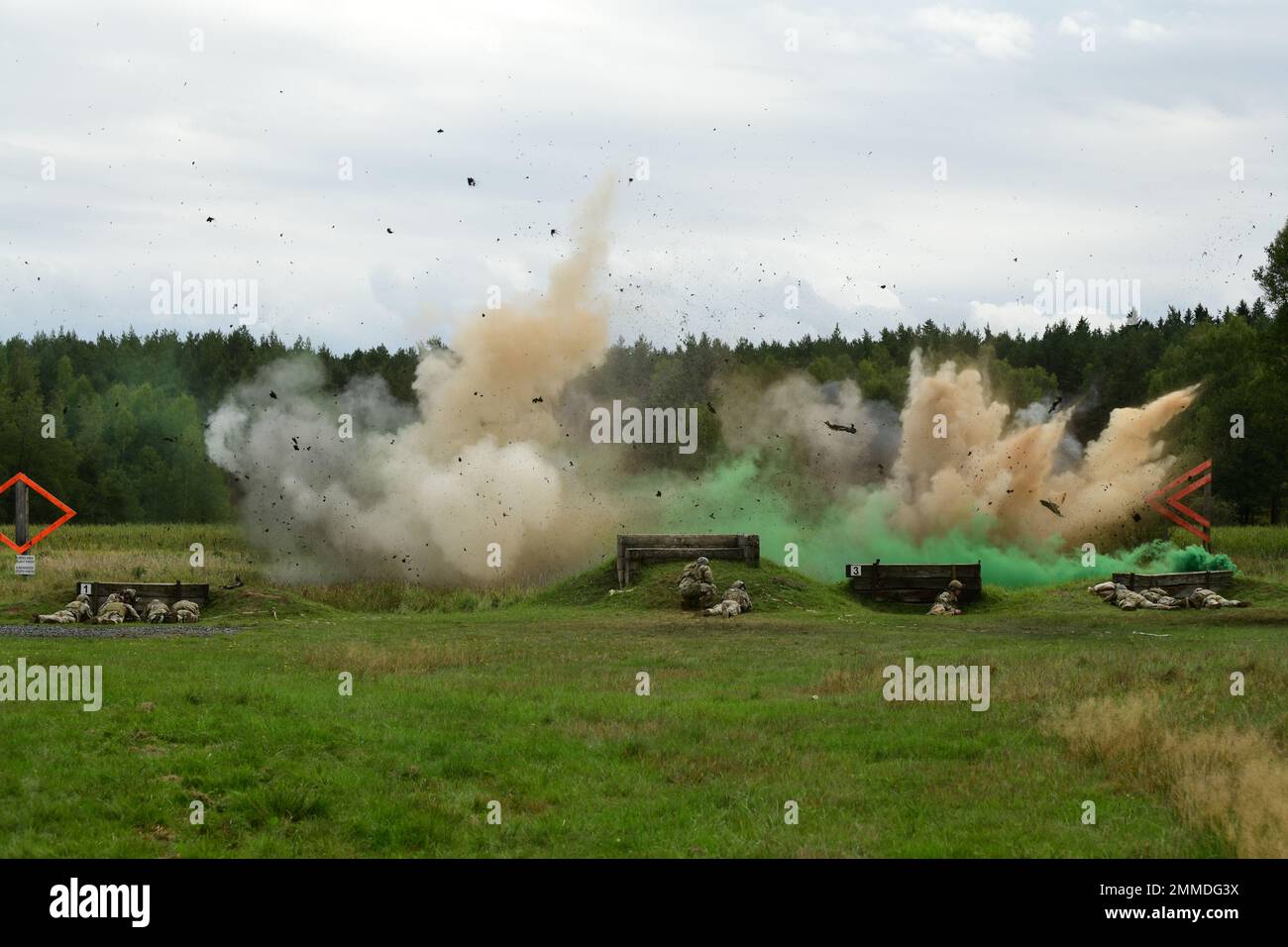 U.S. Soldiers assigned to 10th Special Forces Group detonate a claymore ...