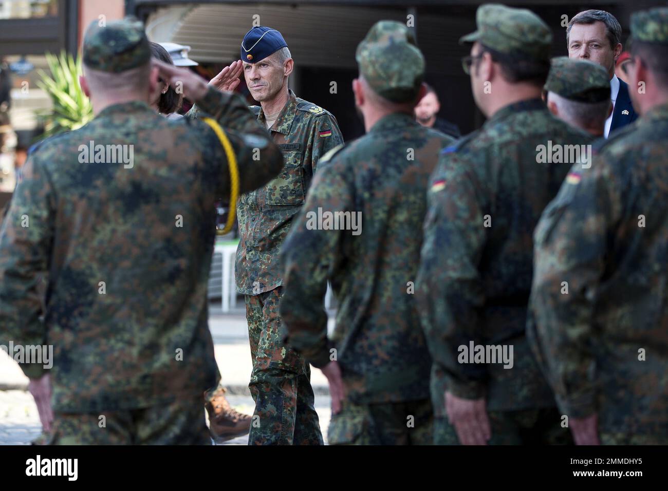 German soldiers serving in the NATO-led peacekeeping mission in Kosovo ...