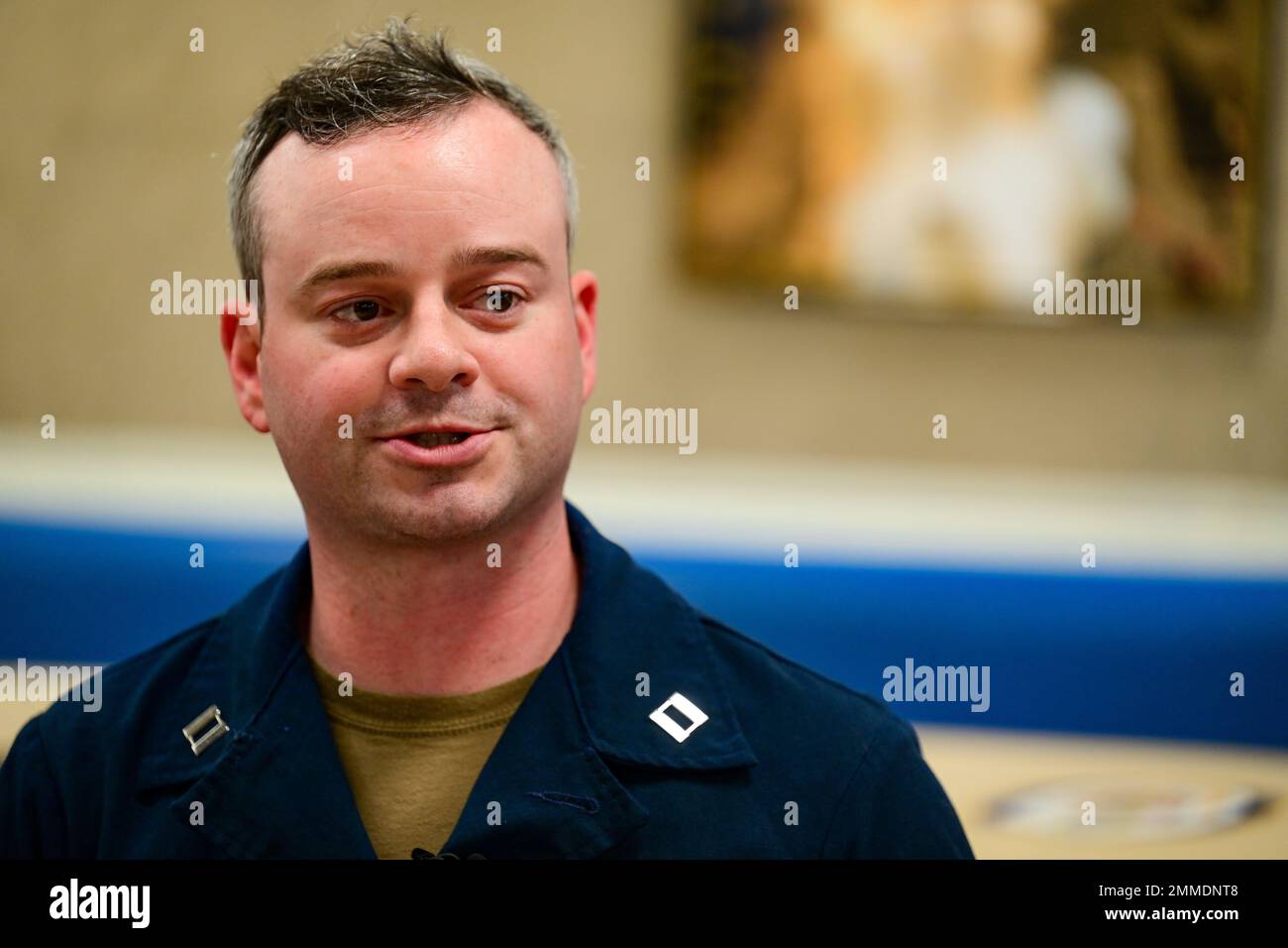 U.S. Navy Lt. John Gwin, an integrated air and missile defense warfare ...