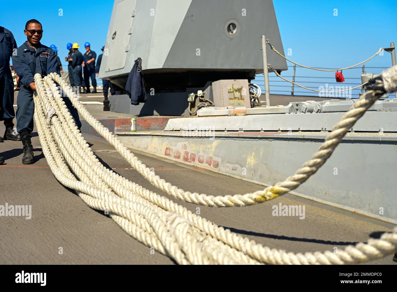 U.S. Navy Fire Controlman 2nd Class Joshua St Mary, assigned to the ...