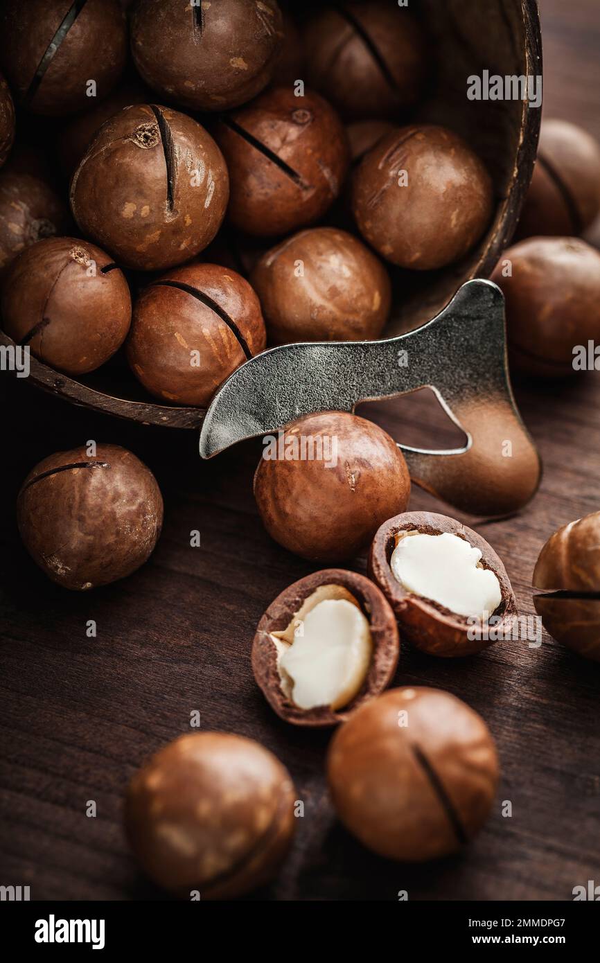 macadamia nuts, typical Australian queensland Stock Photo - Alamy