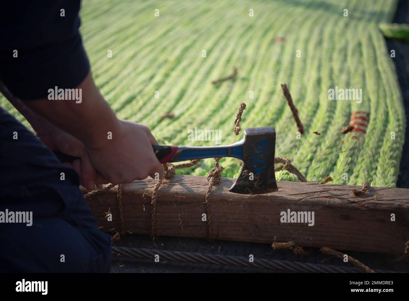 U.S. Coast Guard Seaman Adam Taylor, a member of USCGC Bear’s (WMEC 901 ...
