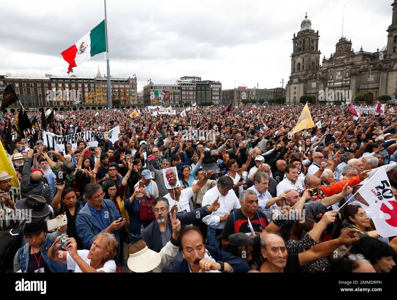 People attend a rally in remembrance of 1968 Tlatelolco student ...