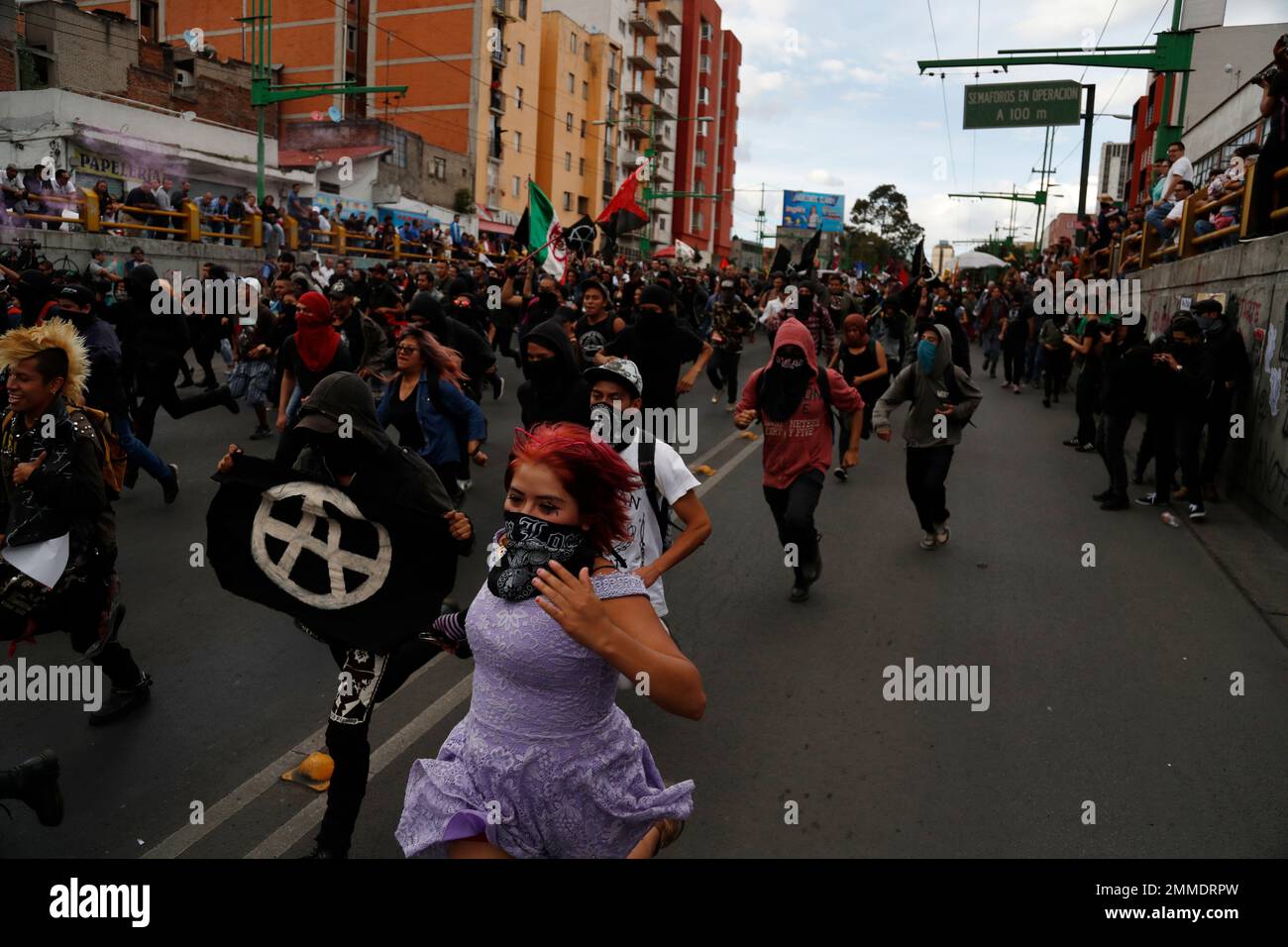 Demonstrators march in remembrance of the 1968 Tlatelolco student ...
