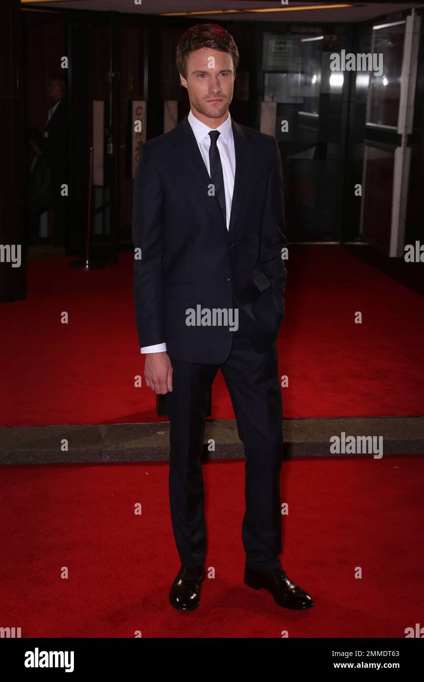 Actor Hugh Skinner poses for photographers upon arrival at the premiere ...