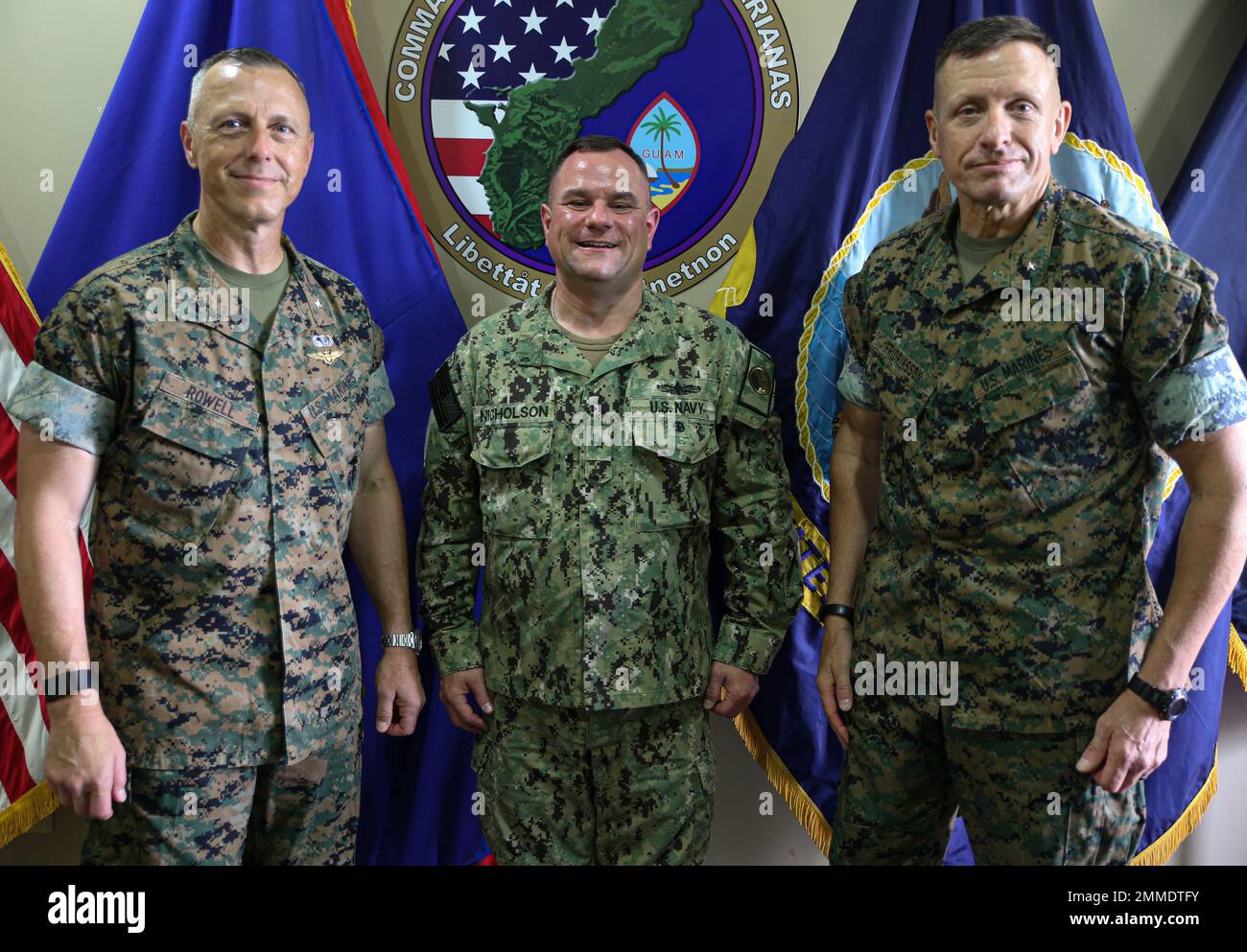 U.S. Navy Rear Adm. Benjamin Nicholson, Joint Region Marianas commander ...