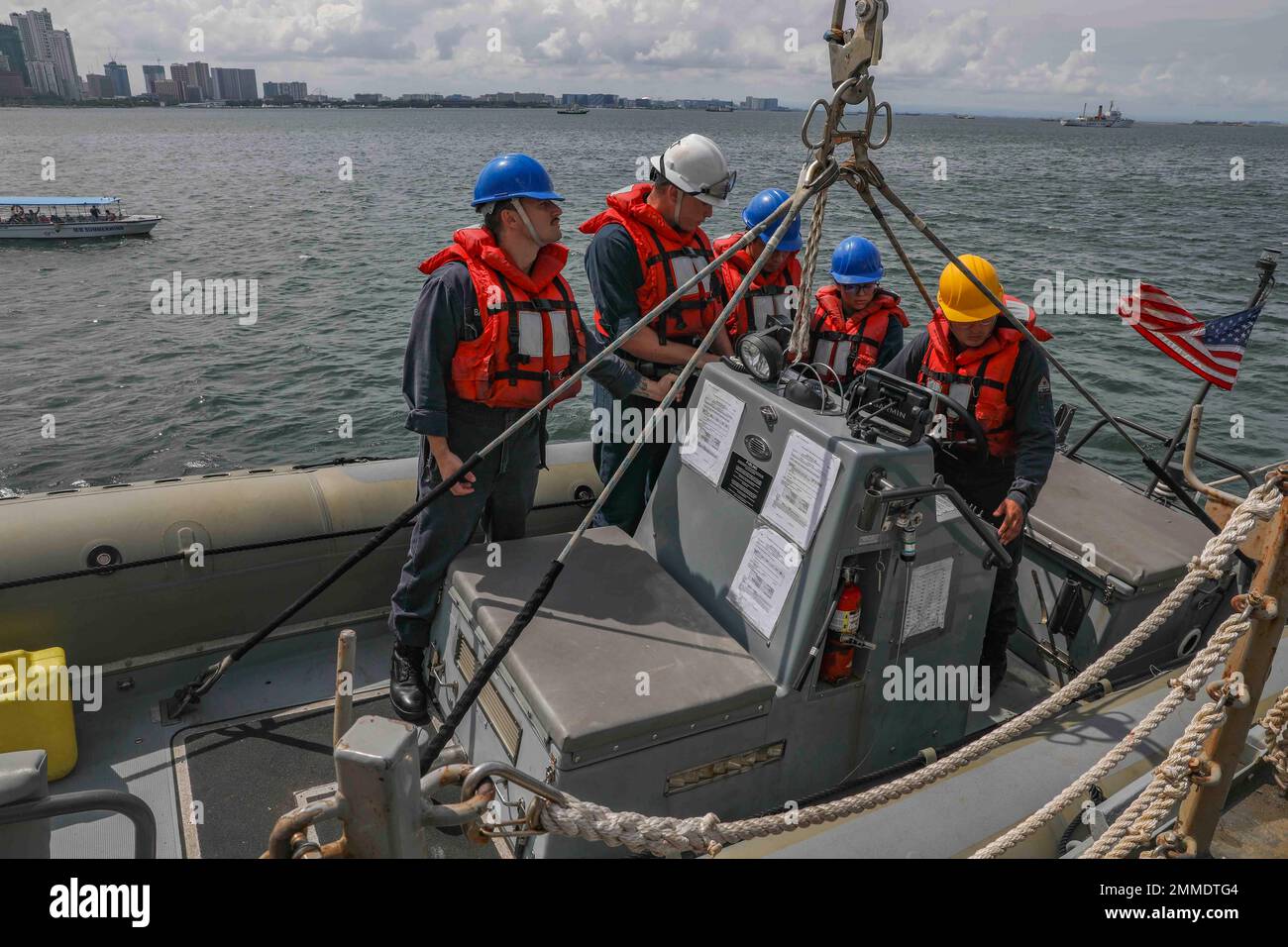 MANILA, Philippines (Sept. 16, 2022) Sailors in a rigid-hull inflatable ...