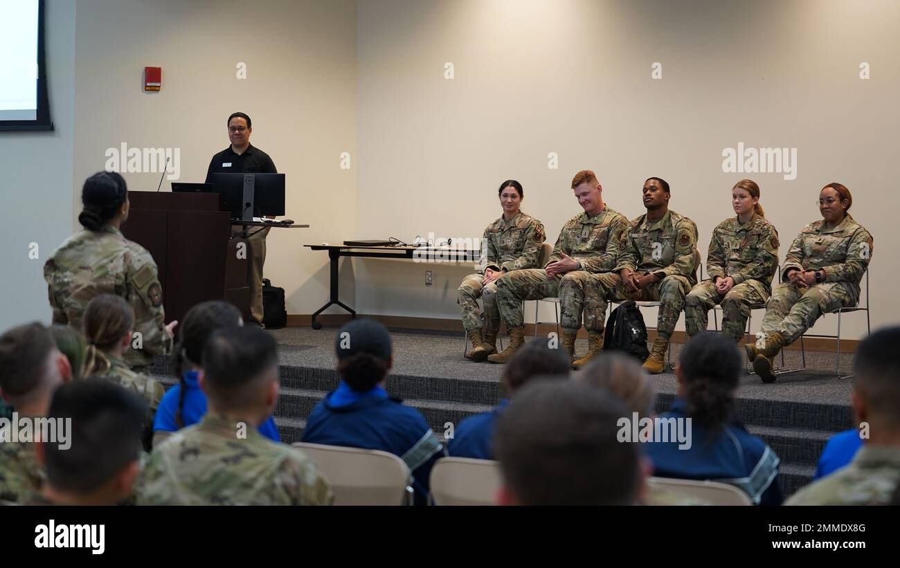 A panel of lieutenants from varied units answer Air Force career ...