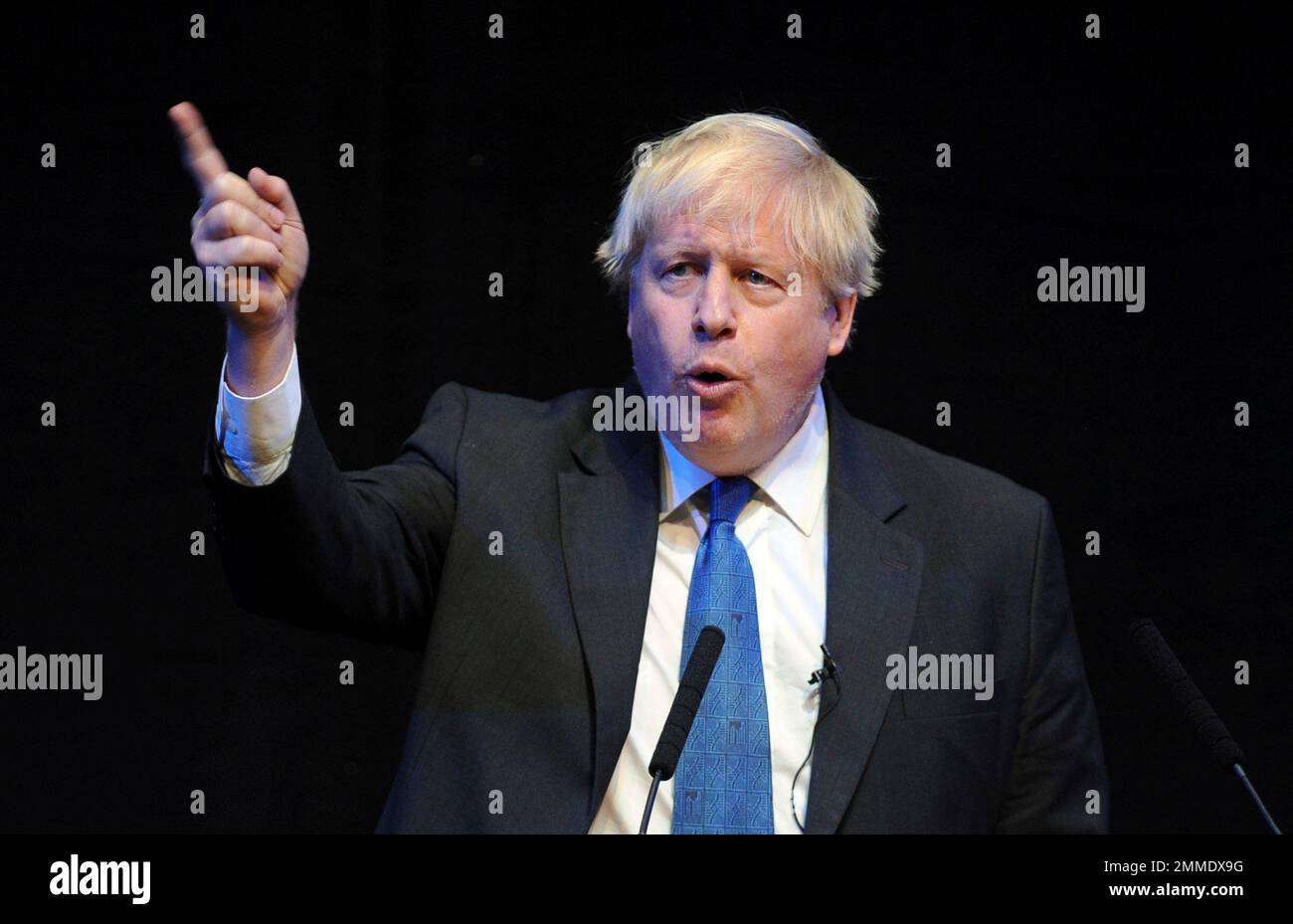 British Conservative Party Member of Parliament Boris Johnson speaks at ...