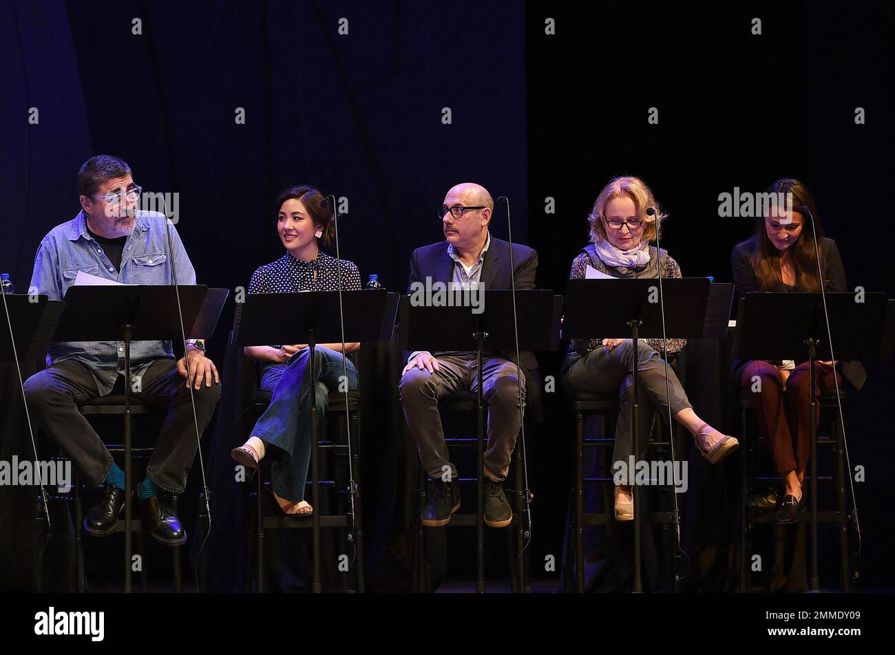 Alfred Molina, from left, Constance Wu, Willie Garson, Kate Burton and ...
