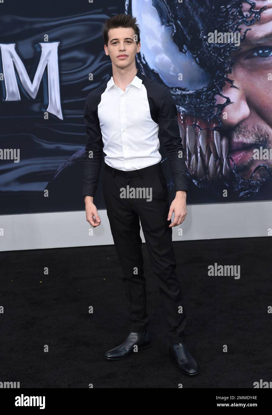 Mason Guccione arrives at the world premiere of "Venom" on Monday, Oct ...