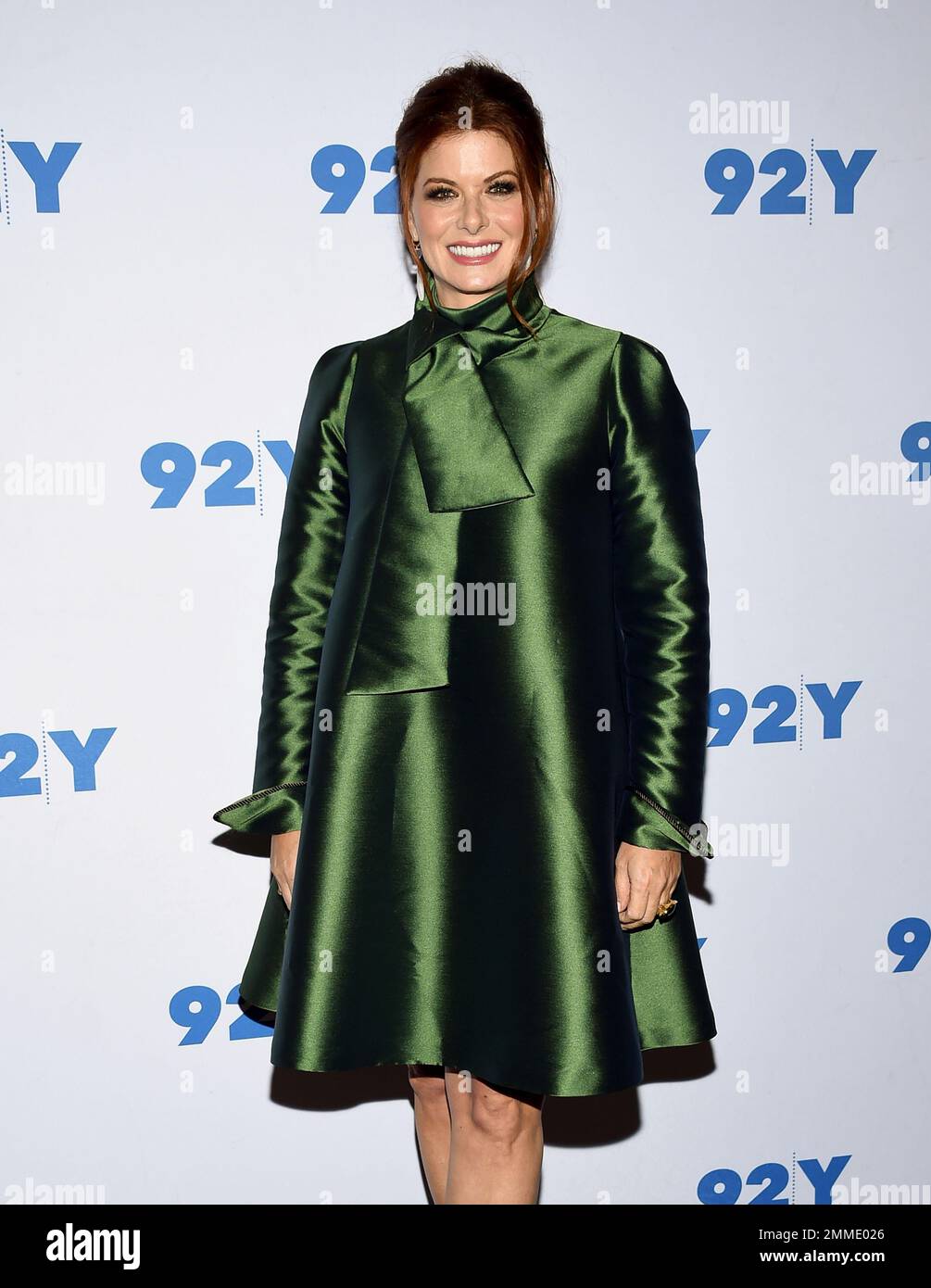 Actress Debra Messing poses backstage before her appearance at the 92nd ...