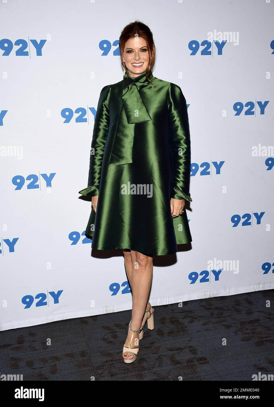 Actress Debra Messing poses backstage before her appearance at the 92nd ...