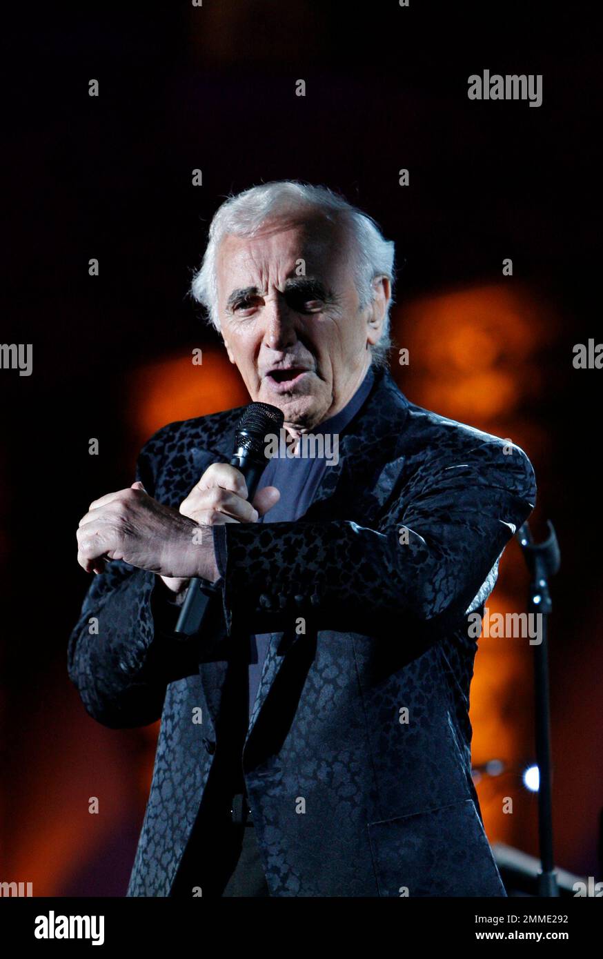 FILE - In this July 9, 2009 file photo, French singer Charles Aznavour ...
