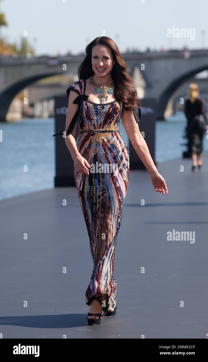 Actress Andie MacDowell models during L'Oreal show part of Spring ...