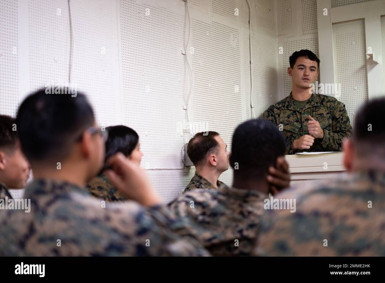 U.S. Marine Corps Cpl. Tanner Hughes, an assaultman with Battalion ...
