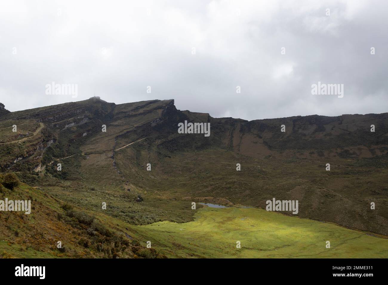 Beautiful colombian paramo ecosystem landscape with andean mountain ...