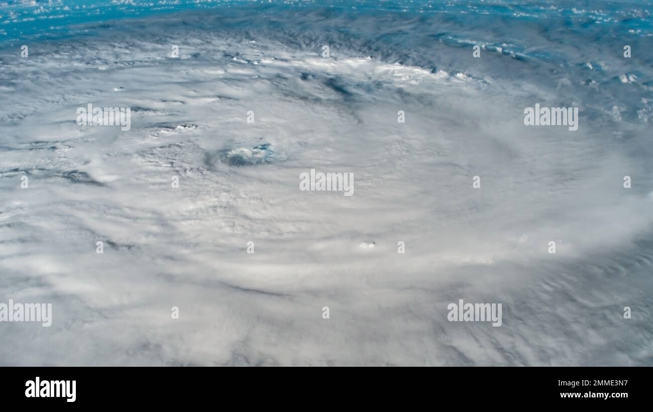 Hurricane from space, satellite view. Hurricane catastrophe. Elements ...