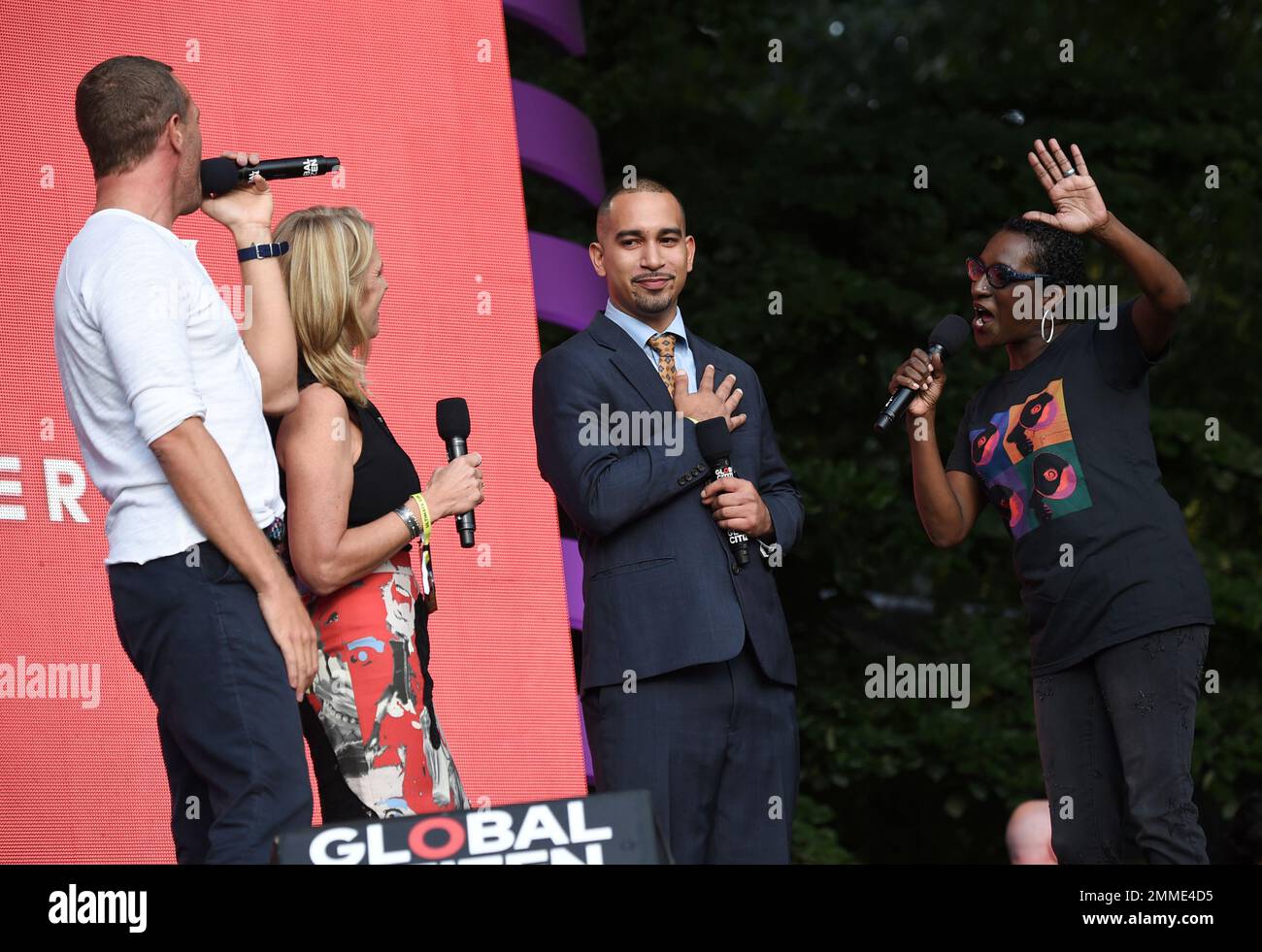 Chris Martin, left, Kerry Kennedy, Ismael Nazario and Nancy Sicardo ...