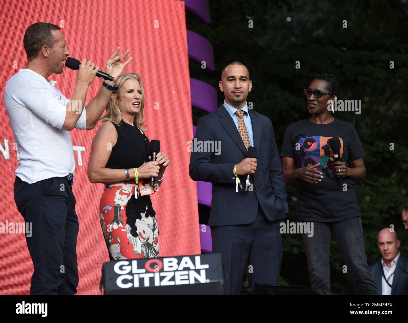 Chris Martin, left, Kerry Kennedy, Ismael Nazario and Nancy Sicardo ...