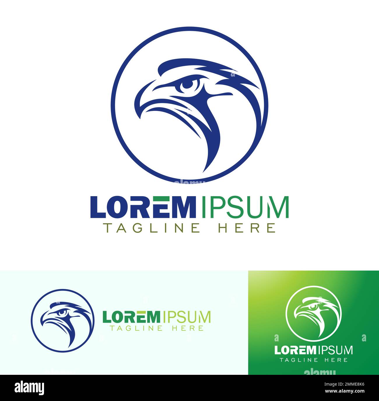 A vector illustration of Eagle Head in the Circle Logo Sign Stock Vector Image & Art - Alamy