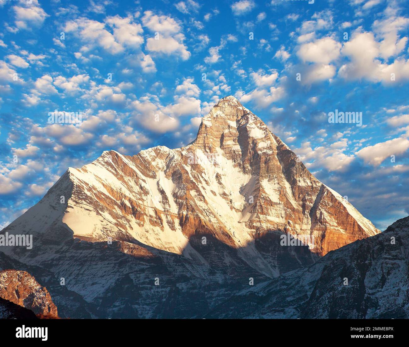 mount Nanda Devi, one of the best mounts in Indian Himalaya, seen from ...