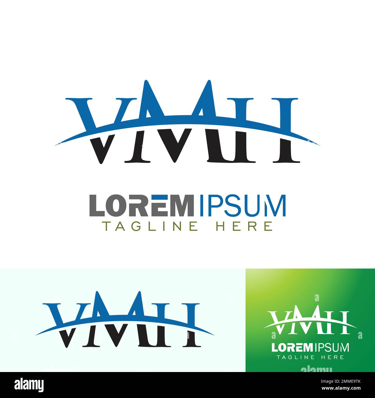 A vector Illustration of VMH Monogram Initial Logo Sign Stock Vector ...