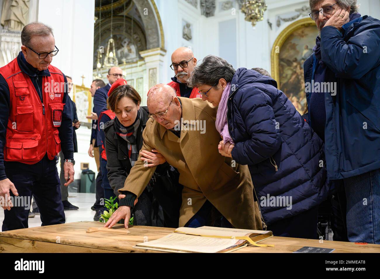 Palermo, Sicily, Italy. 17th Jan, 2023. The father of Biagio Conte ...