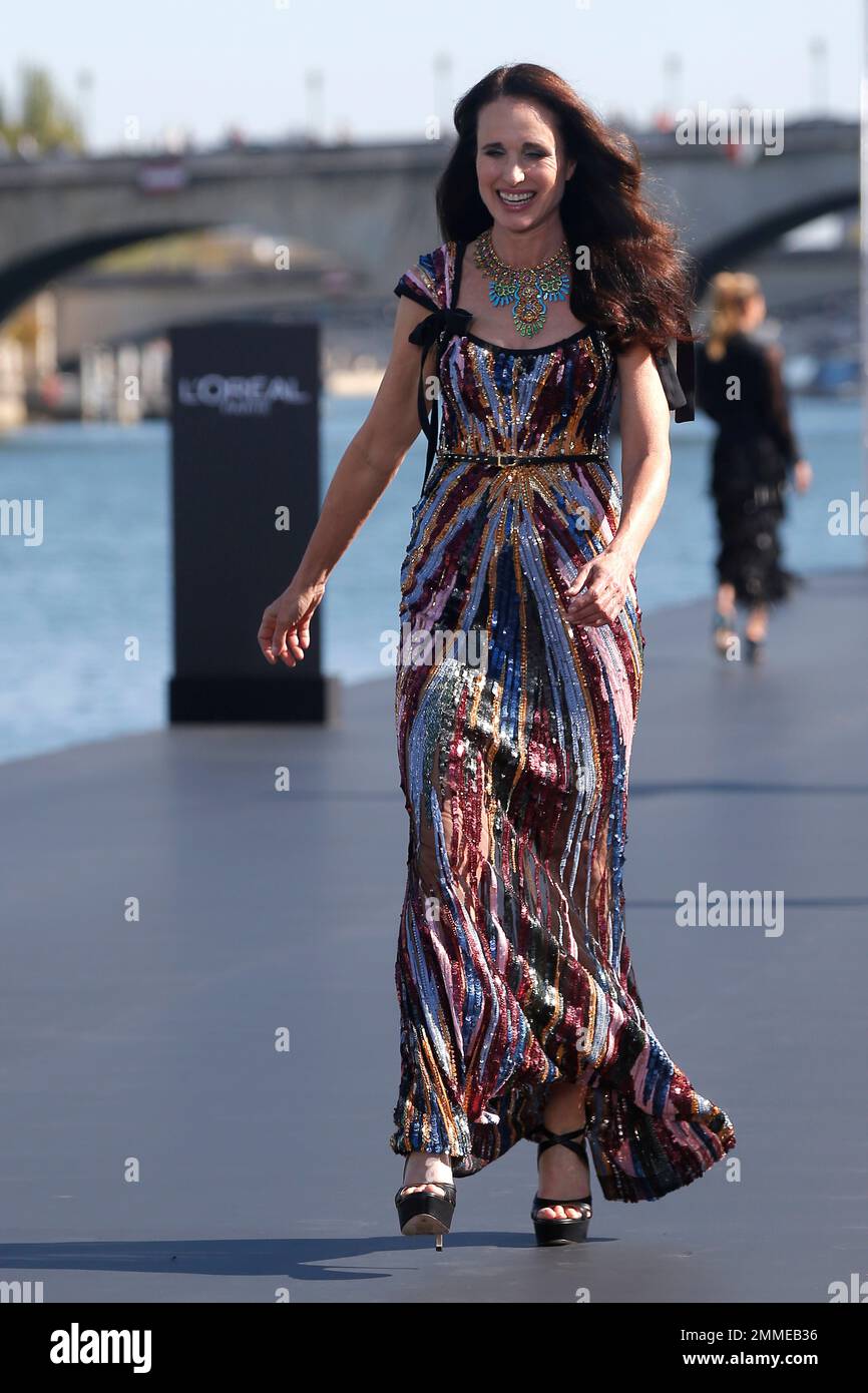 Actress Andie MacDowell models for L'Oreal Spring/Summer 2019 ready-to ...