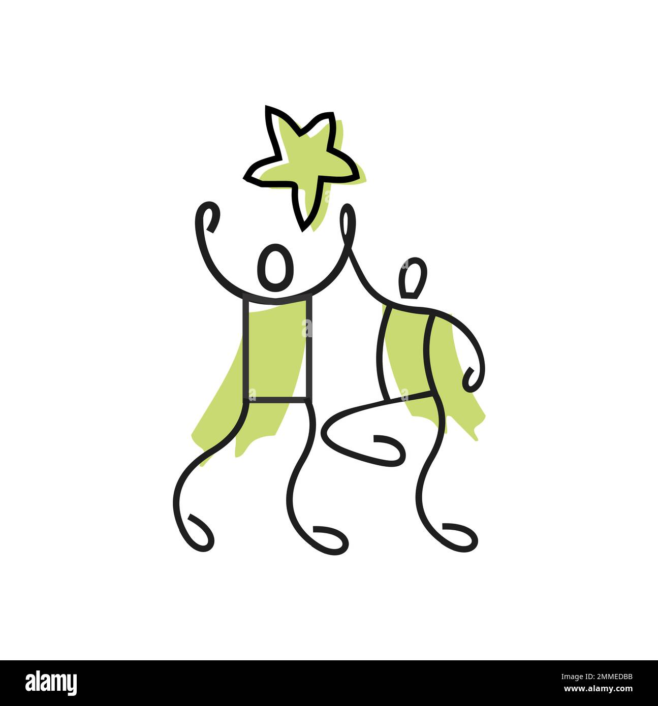 A vector Illustration of Stickman Stick Figure Reaching The Success ...