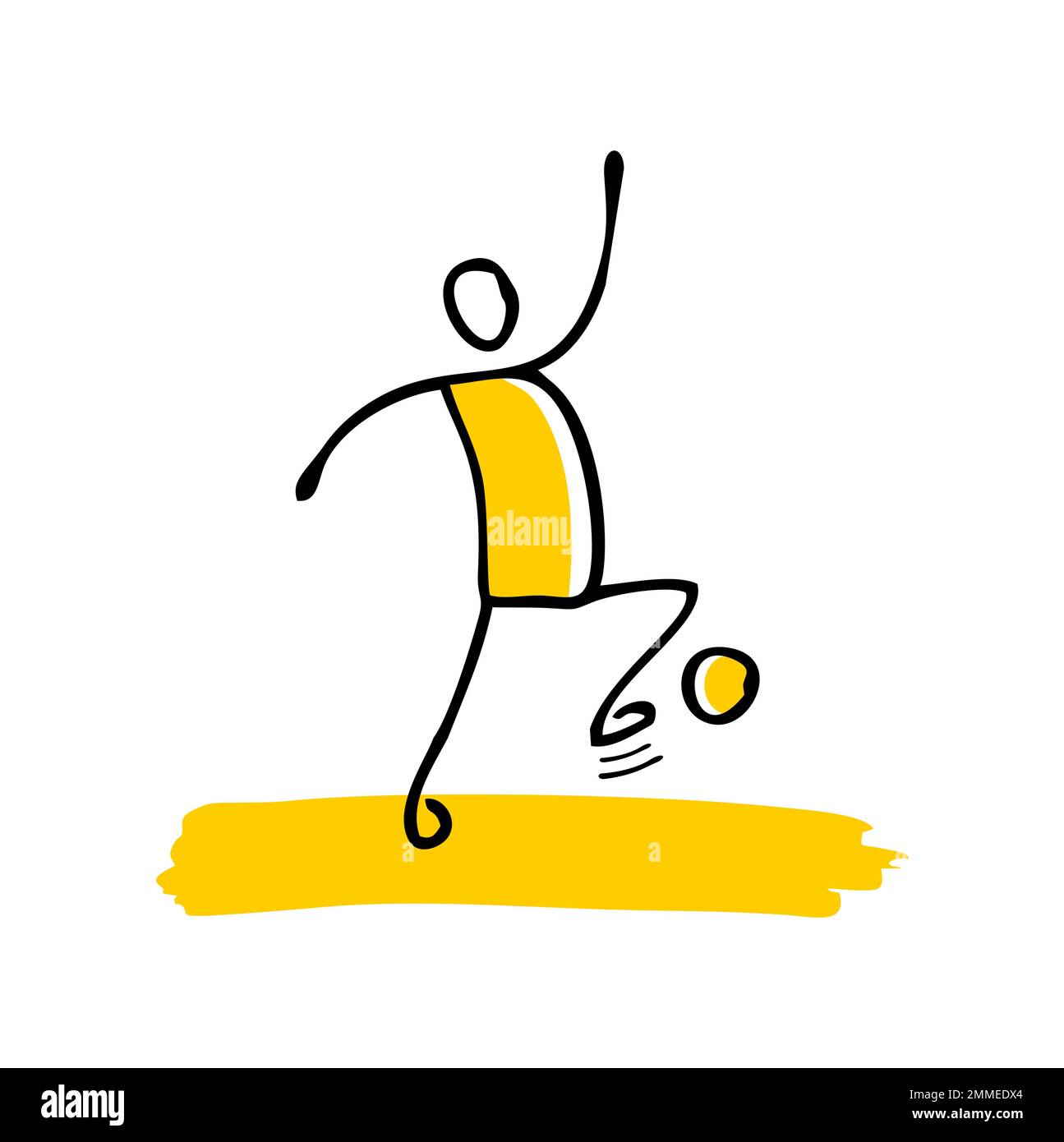 A vector illustration set of Stickman Stick Figure Playing Football ...