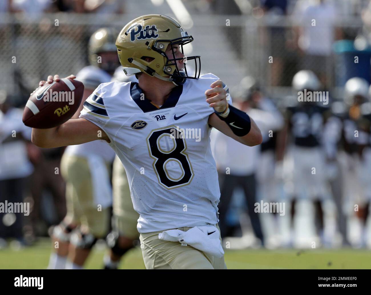 Pittsburgh quarterback Kenny Pickett scrambles as he looks for a ...