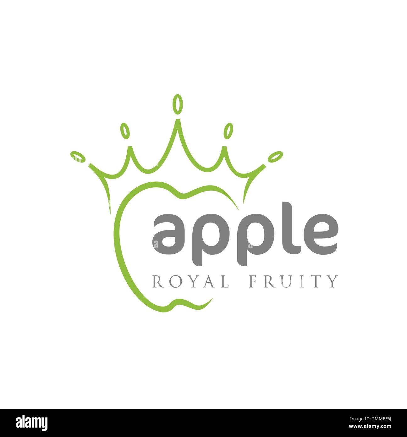 A vector Illustration of Royal Fruit Crowned Logo Sign Stock Vector ...