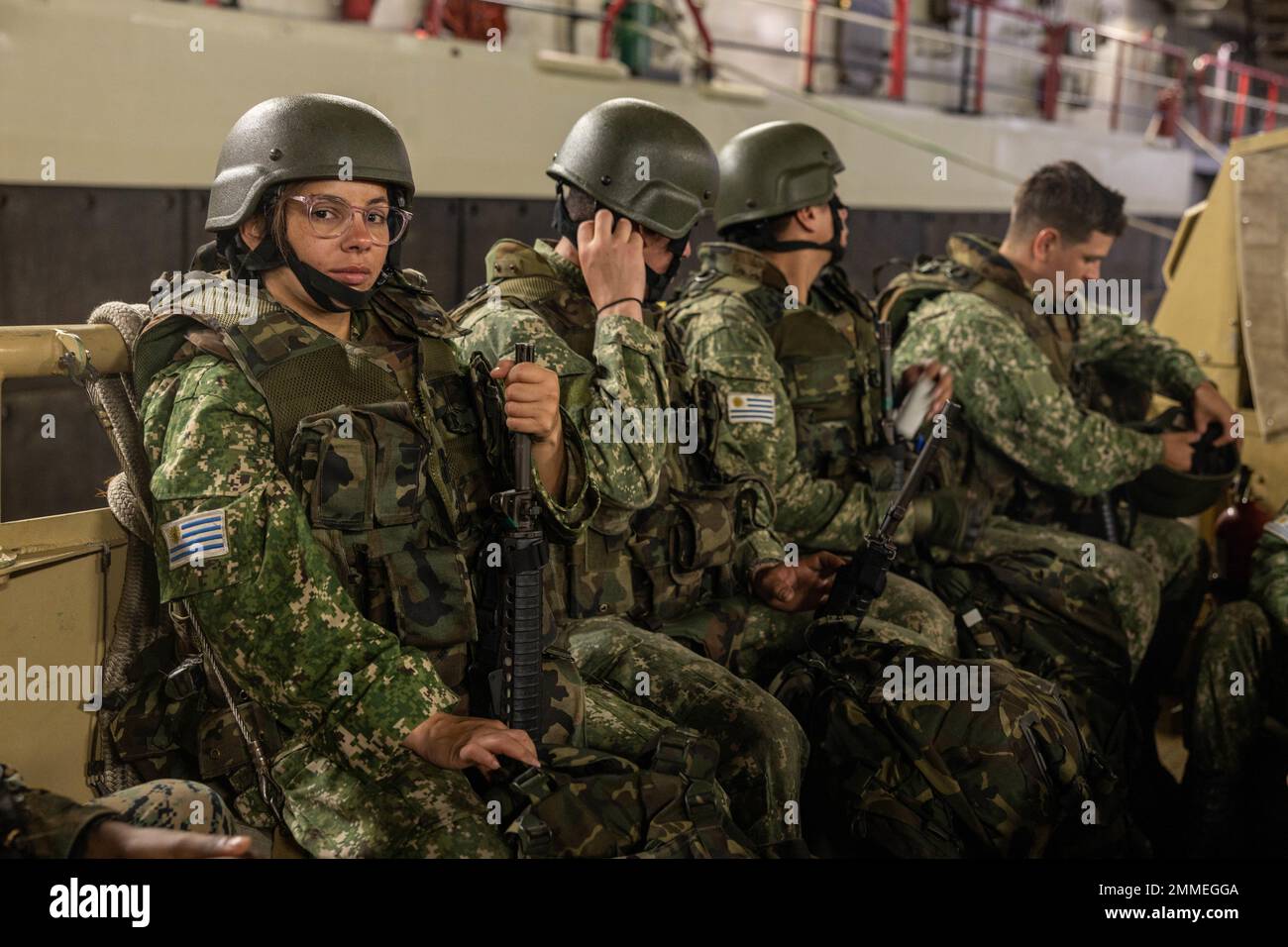 Marina Milagros Correa (Private Uruguayan Marine Corps) poses for a photo during exercise UNITAS ...