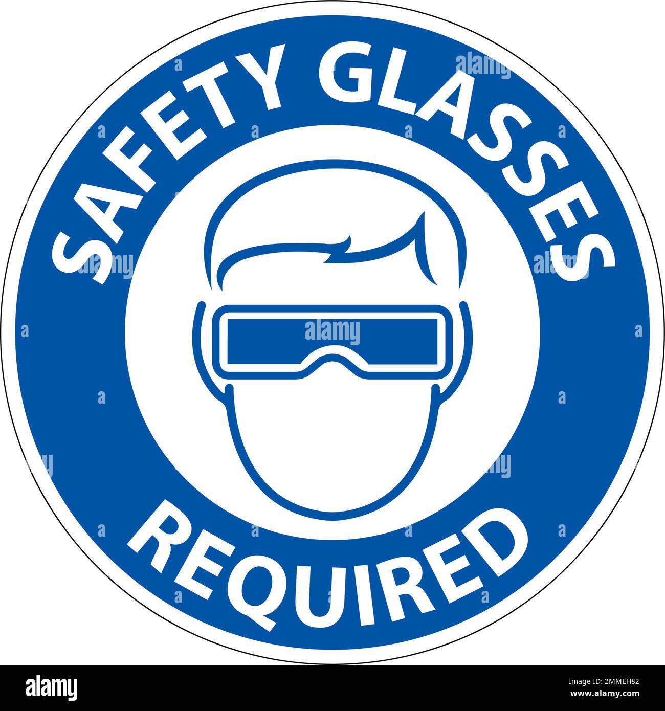 Floor Sign, Safety Glasses Required Stock Vector Image & Art - Alamy