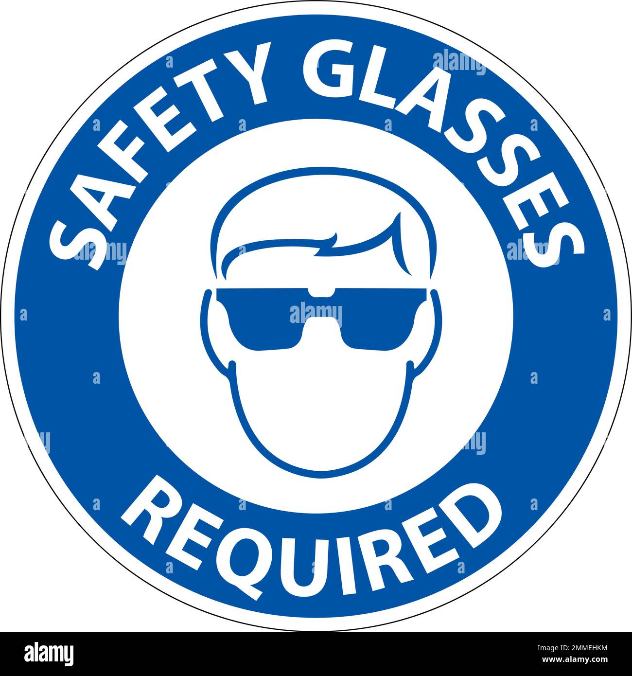 Floor Sign Safety Glasses Required Stock Vector Image And Art Alamy