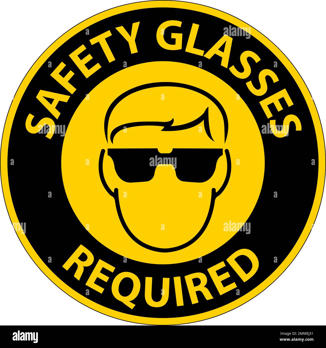 Floor Sign, Safety Glasses Required Stock Vector Image & Art - Alamy