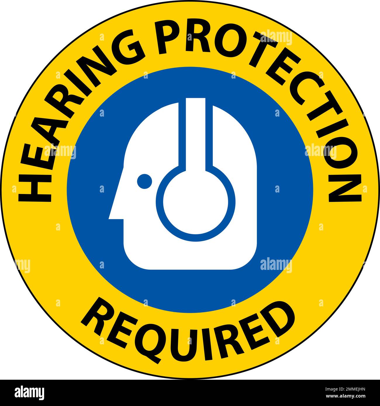 Label Floor Sign, Hearing Protection Required Stock Vector Image & Art ...