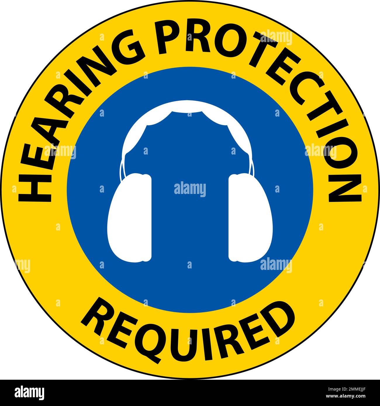 Label Floor Sign, Hearing Protection Required Stock Vector Image & Art ...