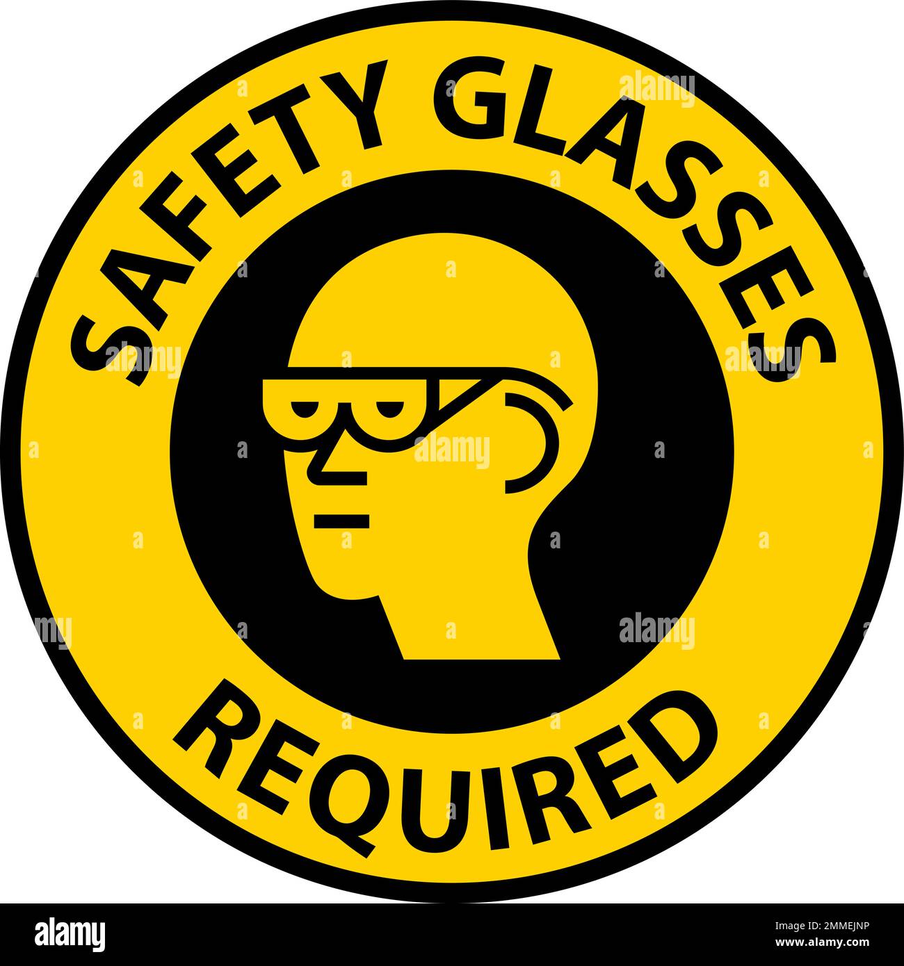 Floor Sign, Safety Glasses Required Stock Vector Image & Art - Alamy