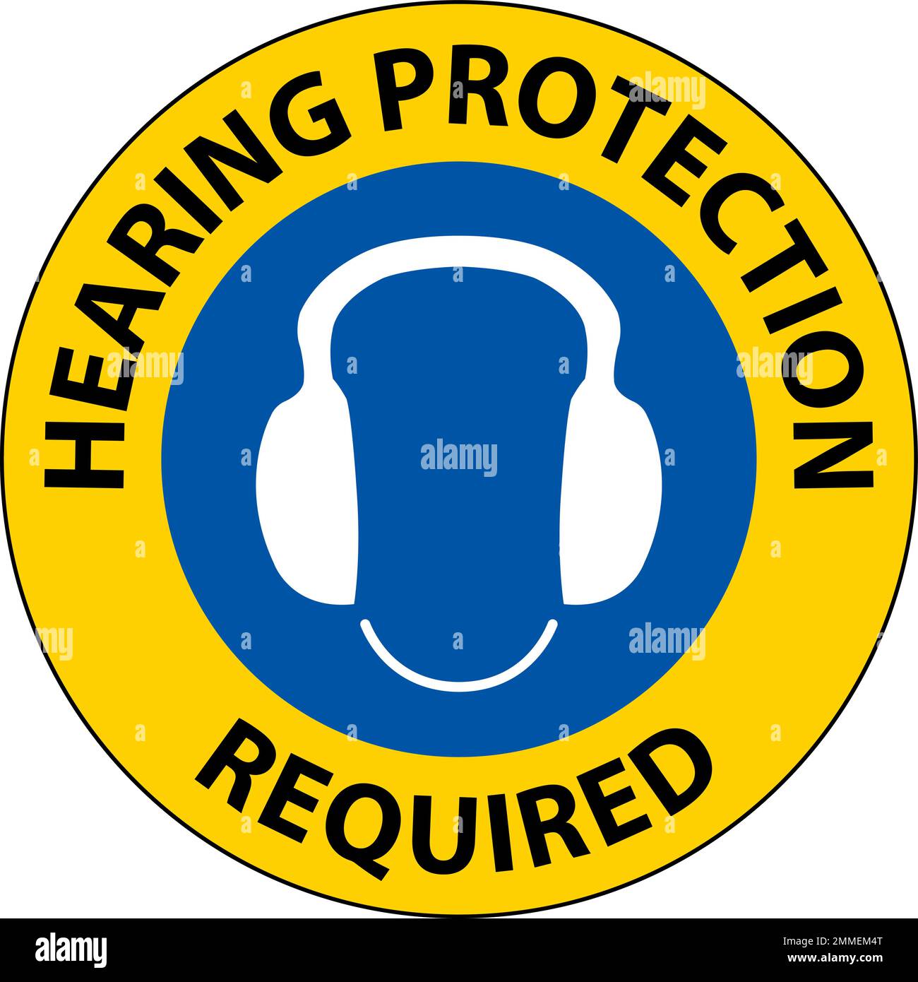 Label Floor Sign, Hearing Protection Required Stock Vector Image & Art ...