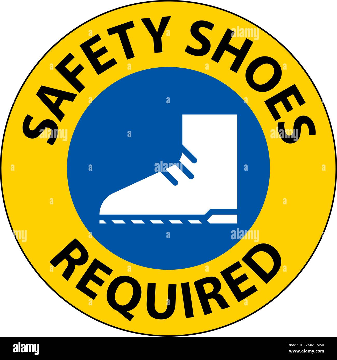 Label Floor Sign, Safety Shoes Required Stock Vector Image & Art - Alamy