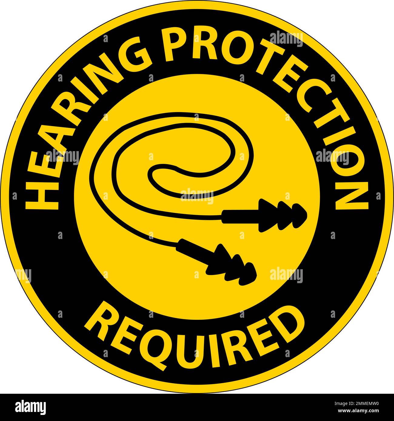 Label Floor Sign, Hearing Protection Required Stock Vector Image & Art ...