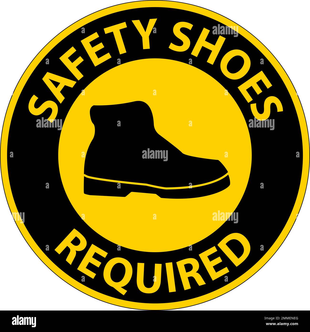 Label Floor Sign, Safety Shoes Required Stock Vector Image & Art - Alamy