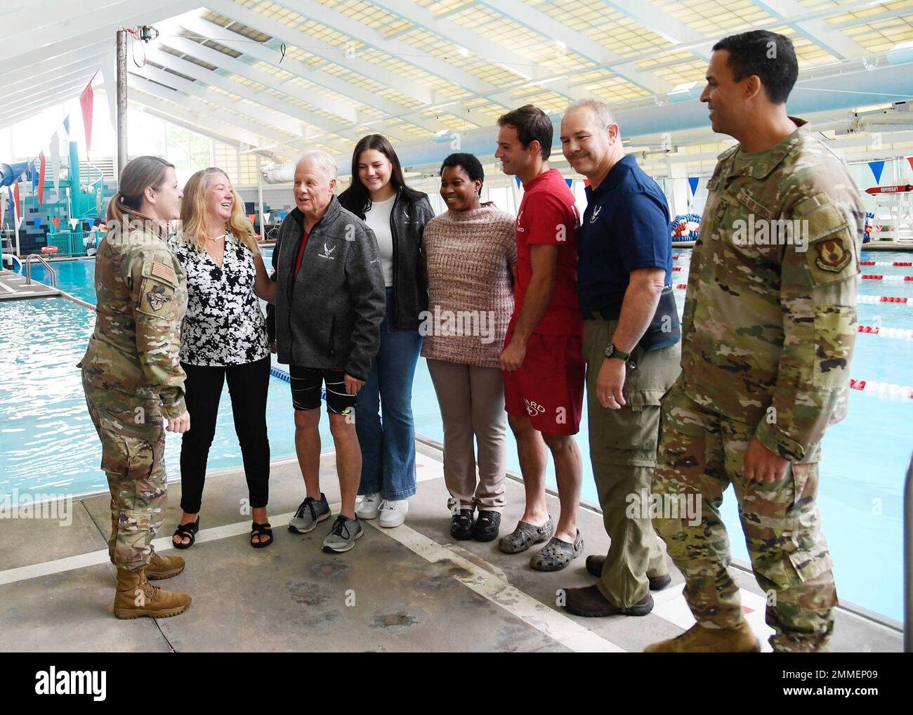 Col. Taona Enriquez, left, installation commander, and Hanscom Command ...
